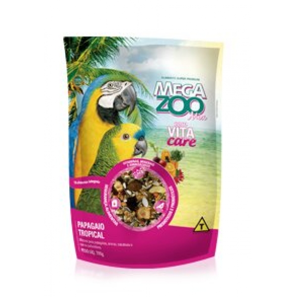 Mega Zoo Papagaio Tropical 700 g - Arena Pet